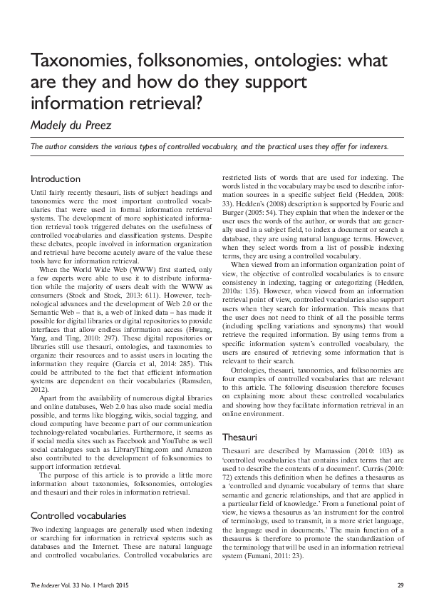 (PDF) Taxonomies, folksonomies, ontologies: what are they and how do they support information ...