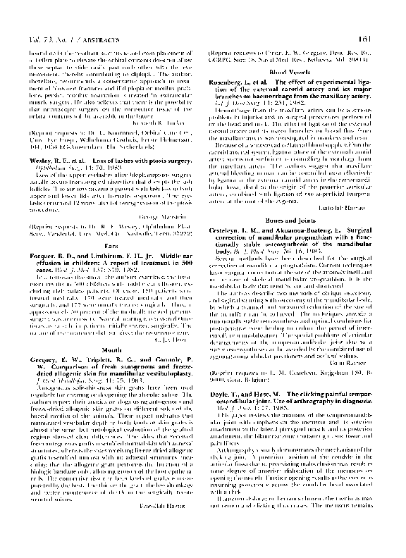 (PDF) The clicking painful temporomandibular joint: Use of arthrography ...