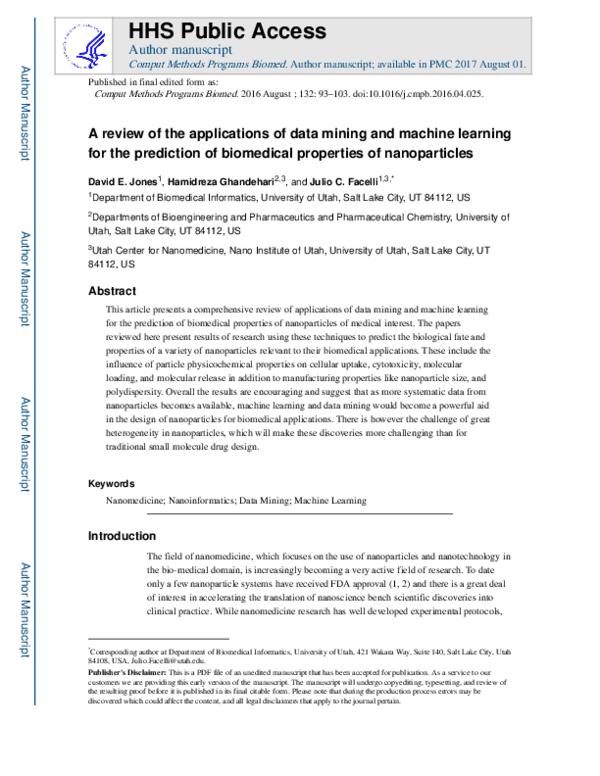(PDF) A review of the applications of data mining and machine learning for the prediction of ...