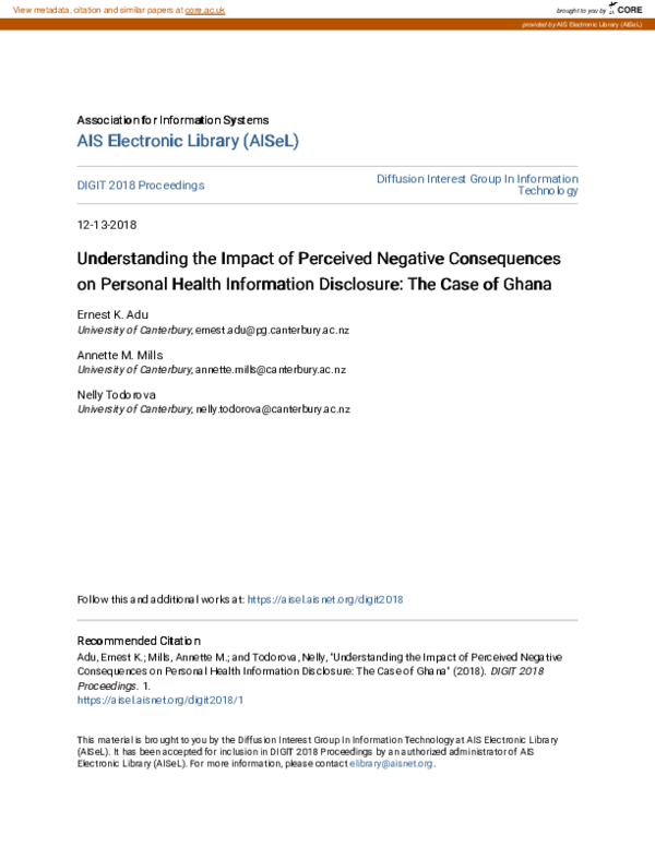 (PDF) Understanding the Impact of Perceived Negative Consequences on ...