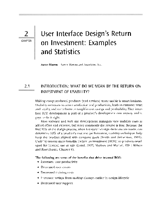 (PDF) User Interface Design's Return on Investment