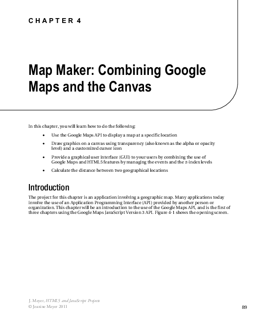 (PDF) Map Maker: Combining Google Maps and the Canvas