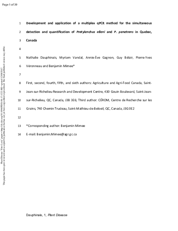 (PDF) Development and application of a multiplex qPCR technique to detect multiple microcystin ...