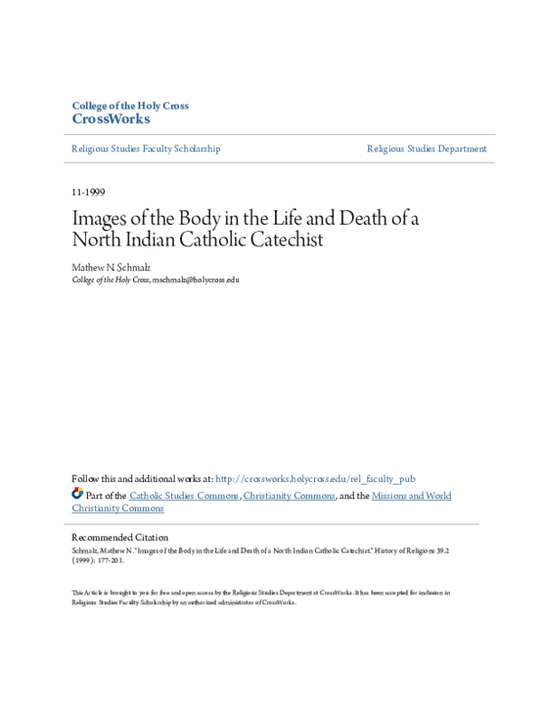 (PDF) Images of the Body in the Life and Death of a North Indian ...