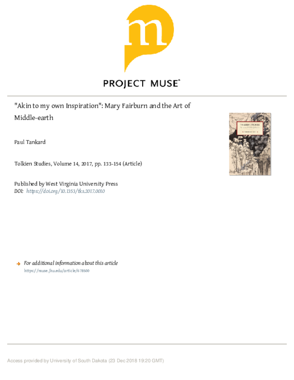 (PDF) Akin to my own Inspiration": Mary Fairburn and the Art of Middle ...