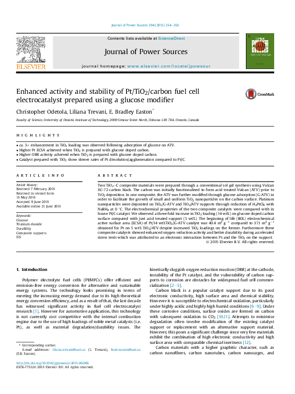 (PDF) Enhanced activity and stability of Pt/TiO2/carbon fuel cell ...