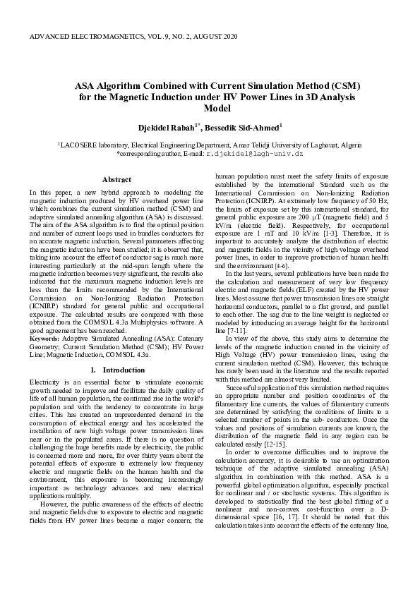 (PDF) ASA Algorithm Combined with Current Simulation Method (CSM) for ...