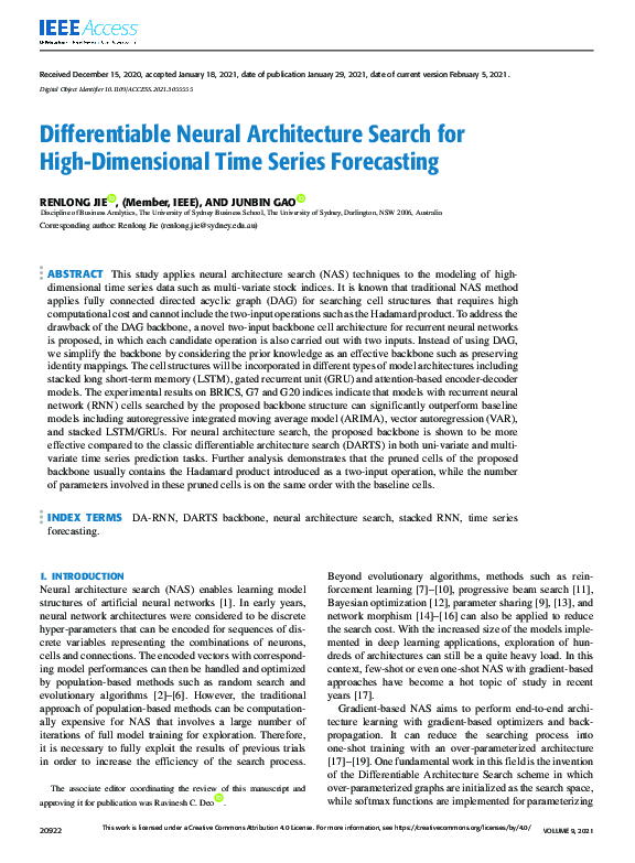 (PDF) Differentiable Neural Architecture Search for High-Dimensional Time Series Forecasting