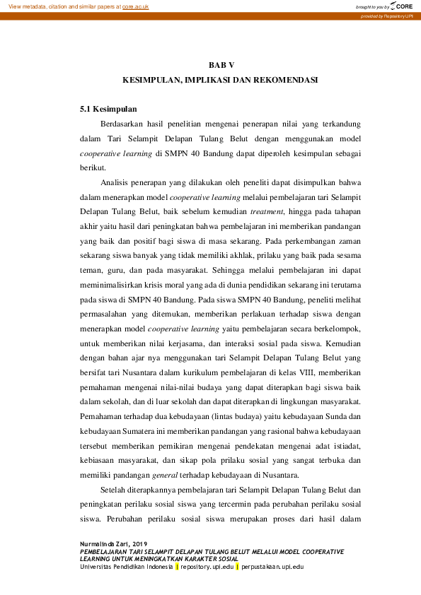(PDF) Pembelajaran Tari Selampit Delapan Tulang Belut Melalui Model ...