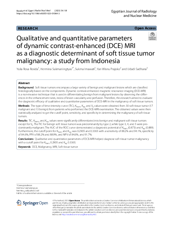 (PDF) Qualitative and quantitative parameters of dynamic contrast-enhanced (DCE) MRI as a ...