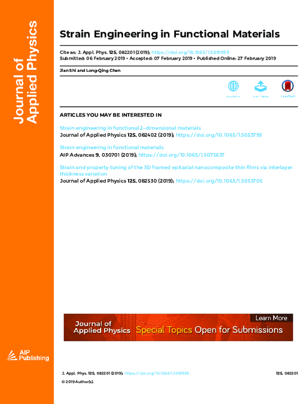 (PDF) Strain Engineering in Functional Materials