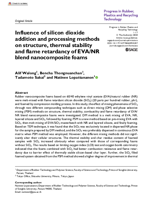 (PDF) Influence of silicon dioxide addition and processing methods on structure, thermal ...