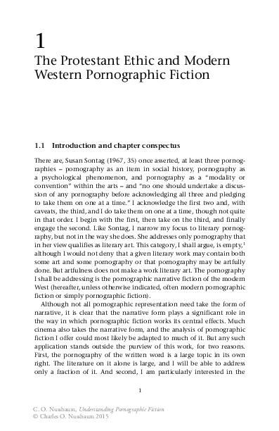 (PDF) The Protestant Ethic and Modern Western Pornographic Fiction ...