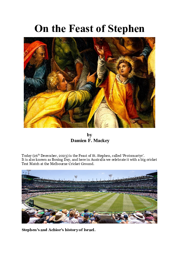 (DOC) On the Feast of Stephen