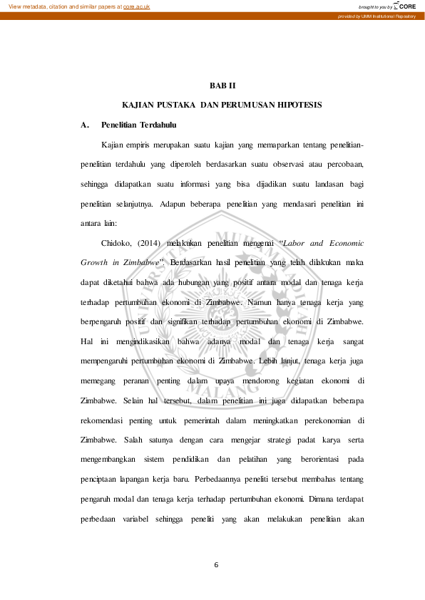 (PDF) Pengaruh Tenaga Kerja, Investasi Dan Kurs Tukar Terhadap Pertumbuhan Ekonomi DI Indonesia