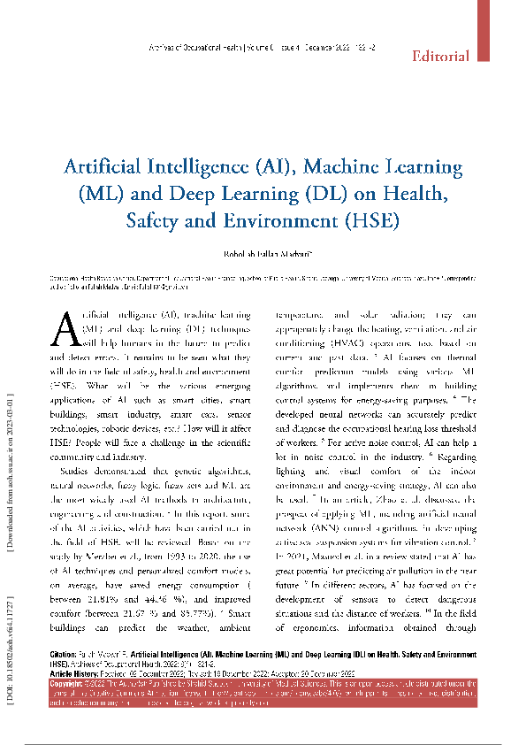 (PDF) Artificial Intelligence (AI), Machine Learning (ML) and Deep Learning (DL) on Health ...