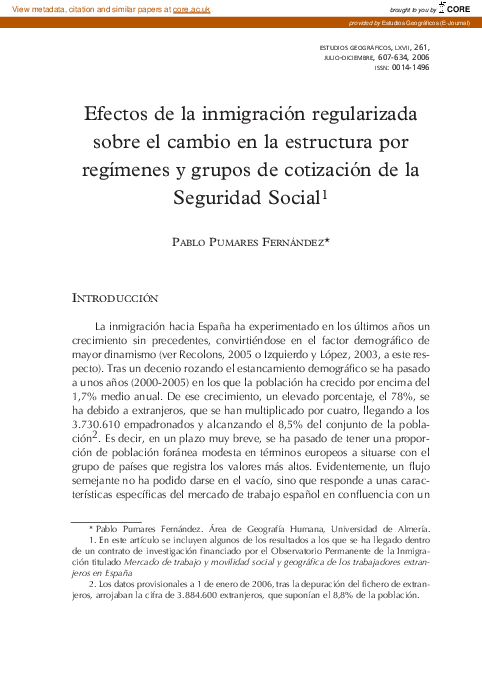 (PDF) Efectos de la inmigración regularizada sobre el cambio en la estructura por regímenes y ...