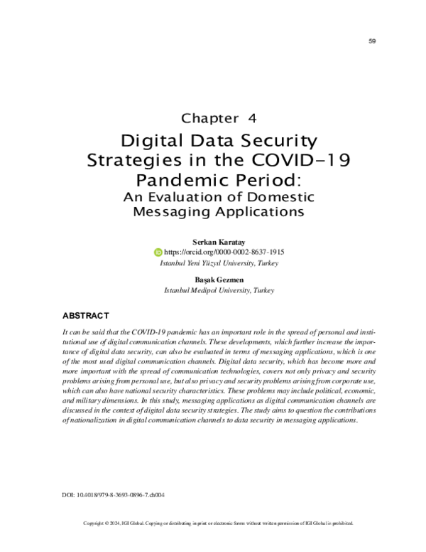 (PDF) Digital Data Security Strategies in the COVID-19 Pandemic Period ...
