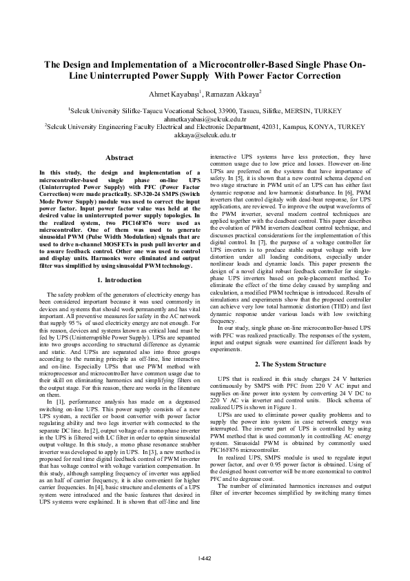 Pdf The Design And Implementation Of A Microcontroller Based Single