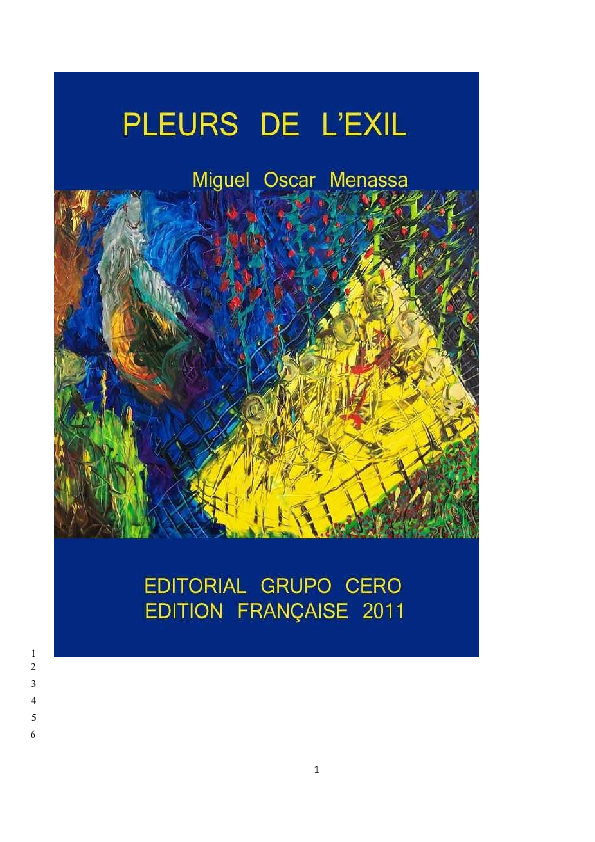 (PDF) PLEURS DE L'EXIL de MIGUEL OSCAR MENASSA