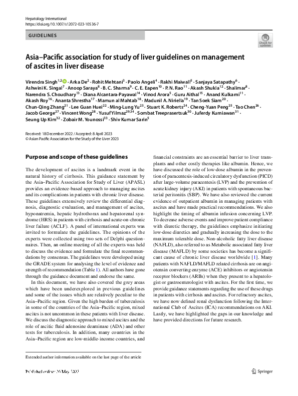 (PDF) Asia–Pacific association for study of liver guidelines on ...