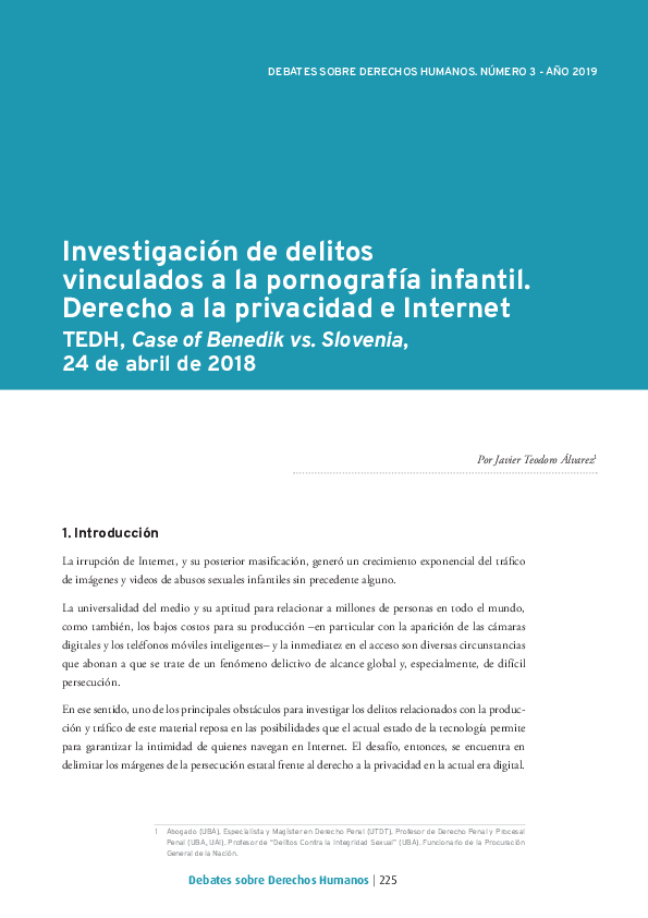 (PDF) Investigación de delitos vinculados a la pornografía infantil ...
