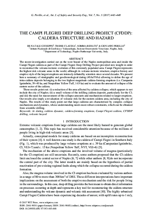 (PDF) The Campi Flegrei deep drilling project (CFDDP): Caldera ...