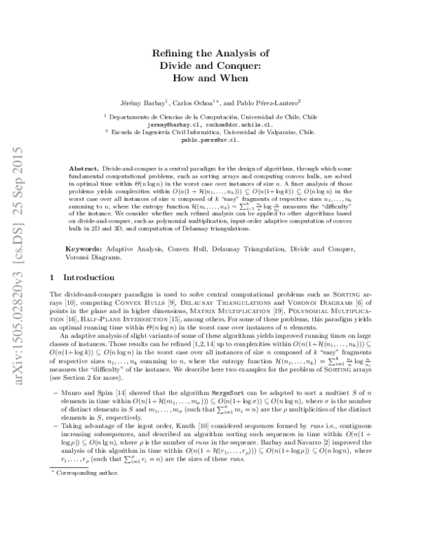 (PDF) Refining the Analysis of Divide and Conquer: How and When