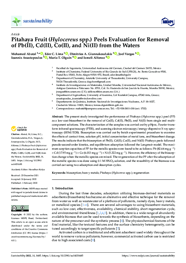 (PDF) Pitahaya Fruit (Hylocereus spp.) Peels Evaluation for Removal of ...