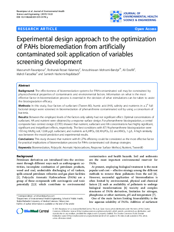 (PDF) Experimental design approach to the optimization of pesticides ...