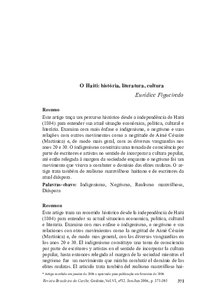 (PDF) O HAITI: História, literatura, cultura