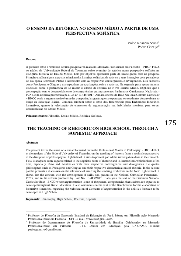 (PDF) O Ensino Da Retórica No Ensino Médio a Partir De Uma Perspectiva Sofística | Pedro E ...