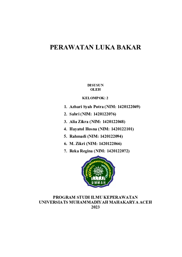 (DOC) PERAWATAN LUKA BAKAR