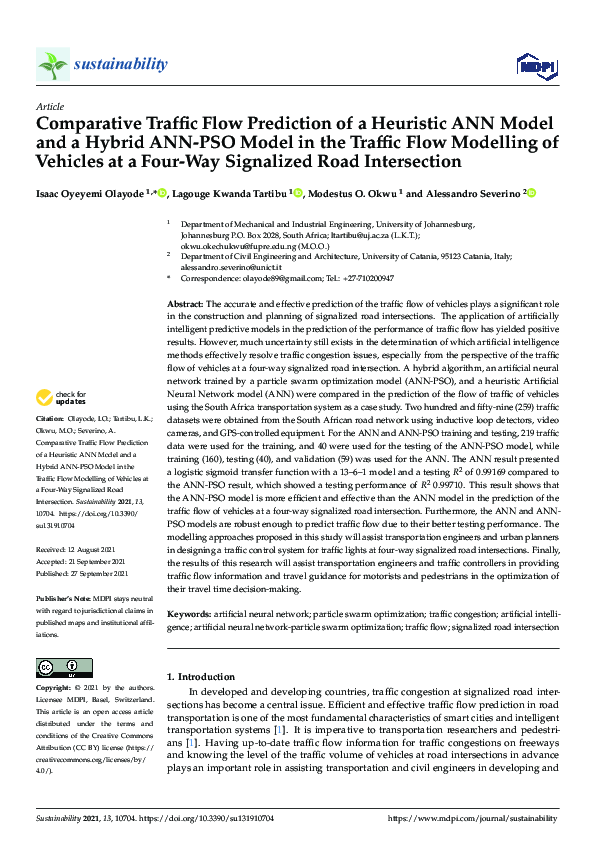 (PDF) Comparative Traffic Flow Prediction of a Heuristic ANN Model and ...