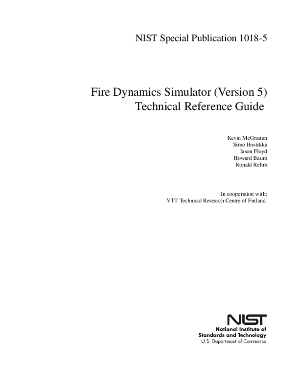 (PDF) Fire dynamics simulator (version 5)