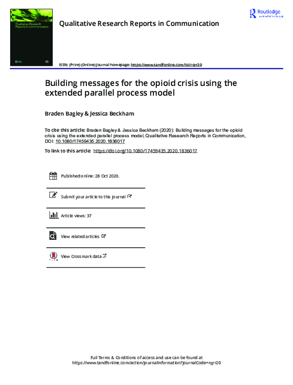 (PDF) Building messages for the opioid crisis using the extended ...