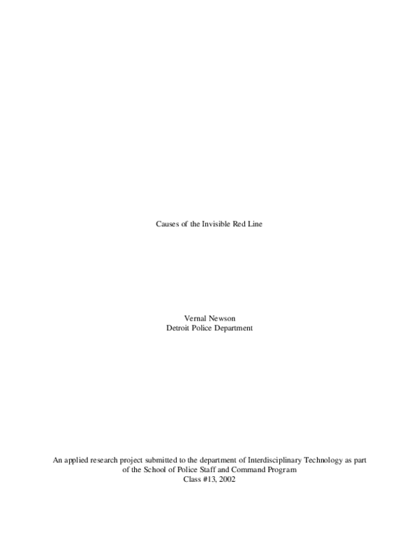 (PDF) Causes of the Invisible Red Line