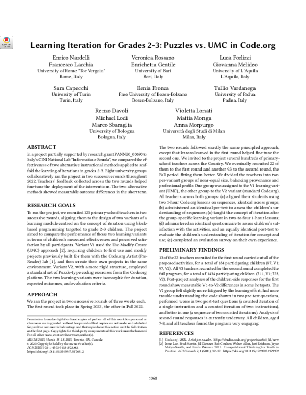 (PDF) Learning Iteration for Grades 2-3