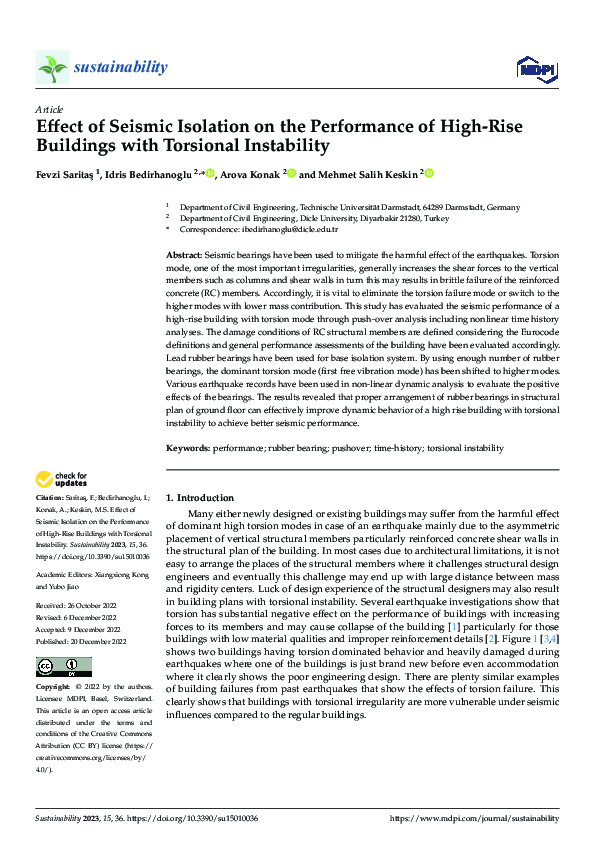 (PDF) Effect of Seismic Isolation on the Performance of High-Rise ...