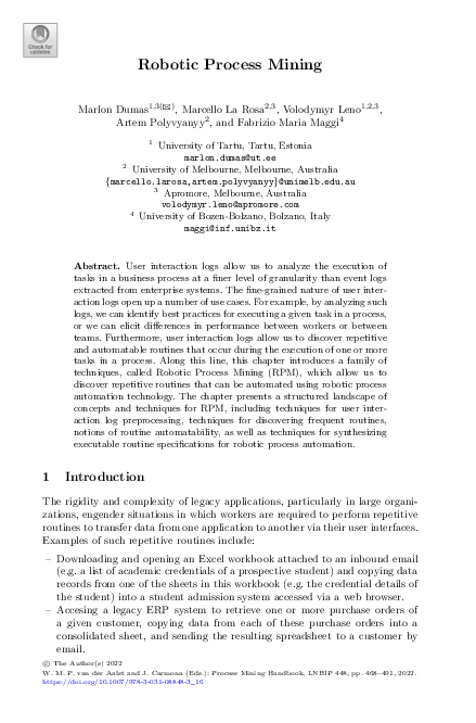 (PDF) Robotic Process Mining