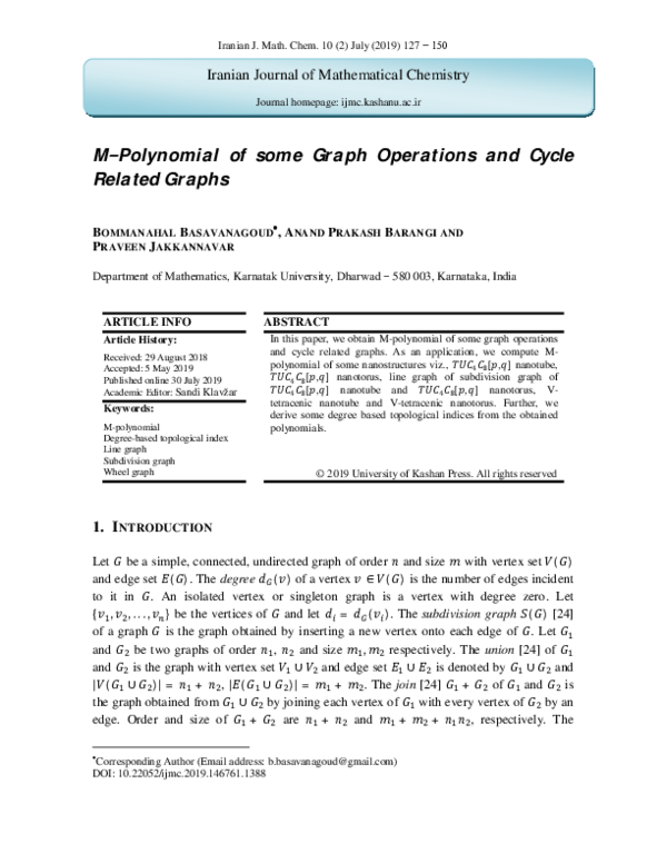 (PDF) Degree exponent polynomial of graphs obtained by some graph operations