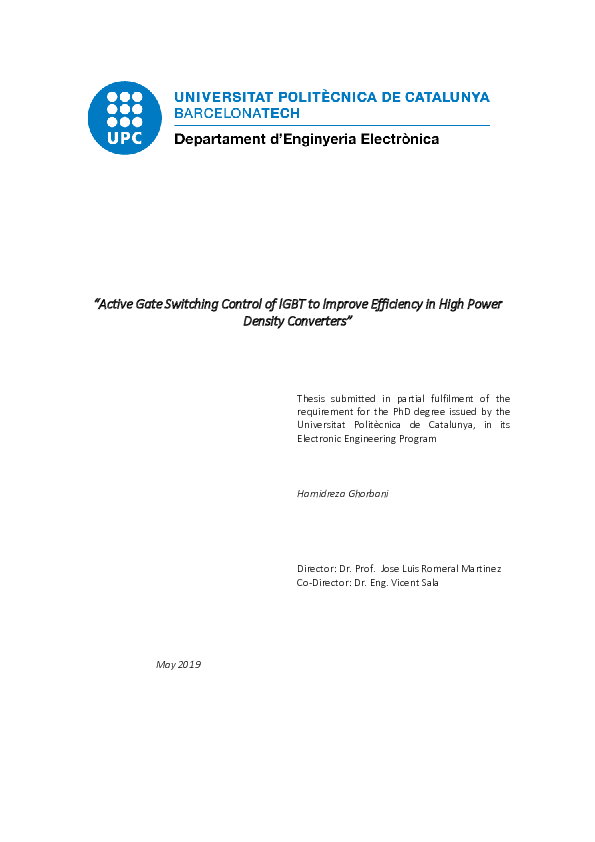 (PDF) Active gate switching control of IGBT to improve efficiency in ...
