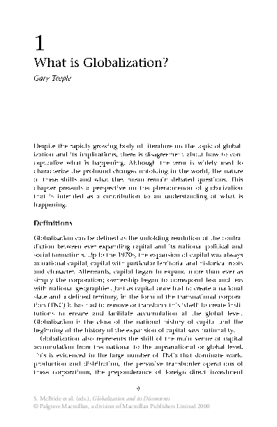 (PDF) What is globalization