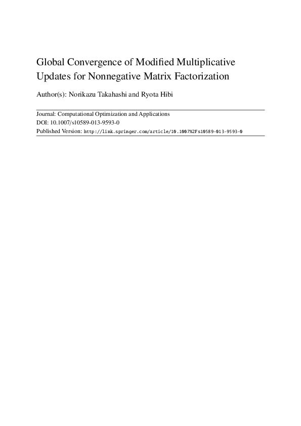 (PDF) Global convergence of modified multiplicative updates for ...
