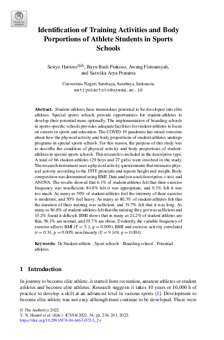 (PDF) Identification of Training Activities and Body Porportions of ...
