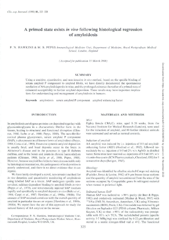 (PDF) A primed state exists in vivo following histological regression ...