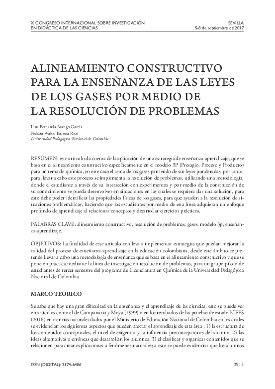 (PDF) Alineamiento constructivo para la enseñanza de las leyes de los gases por medio de la ...