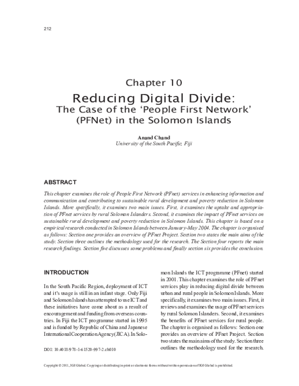 (PDF) Reducing Digital Divide