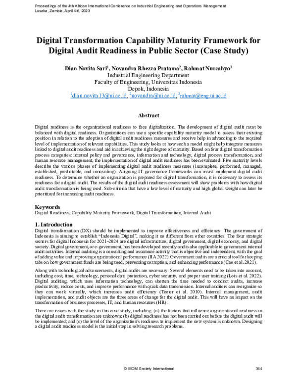 (PDF) Digital Transformation Capability Maturity Framework for Digital ...