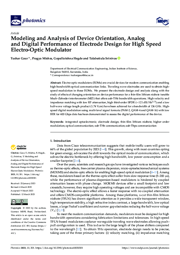 (PDF) Modeling and Analysis of Device Orientation, Analog and Digital ...